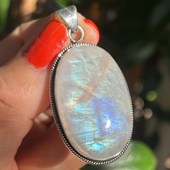 Jewelry | Sterling Silver Large Moonstone Pendant | Poshmark